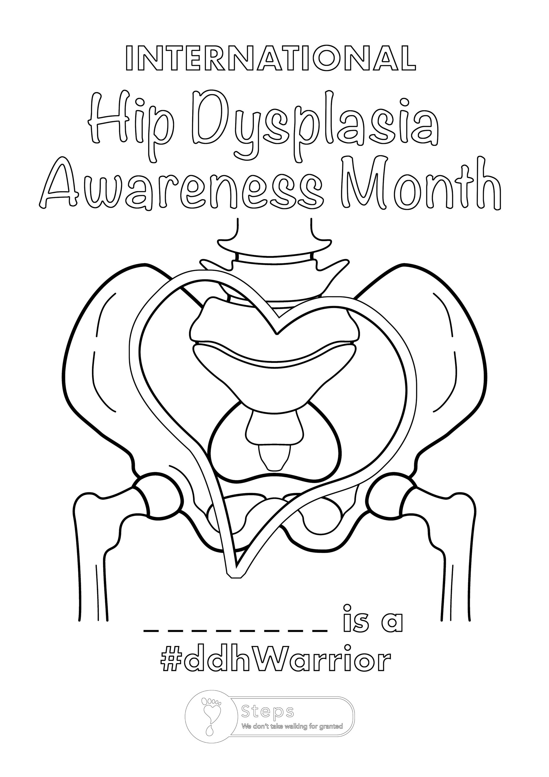 Join the #ddhwarrior colour me in campaign - STEPS Charity